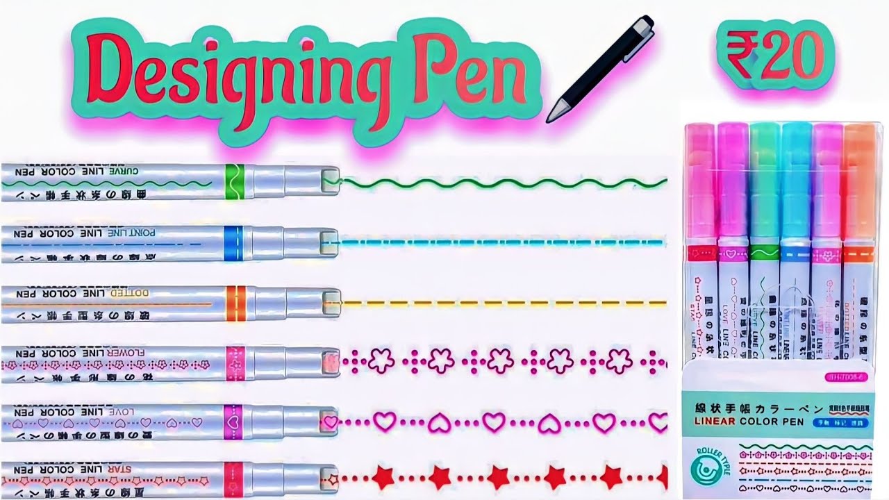 Linear Colour Pen ! Linear Color Pen ! Stylish Pen ! Roller Linear ...
