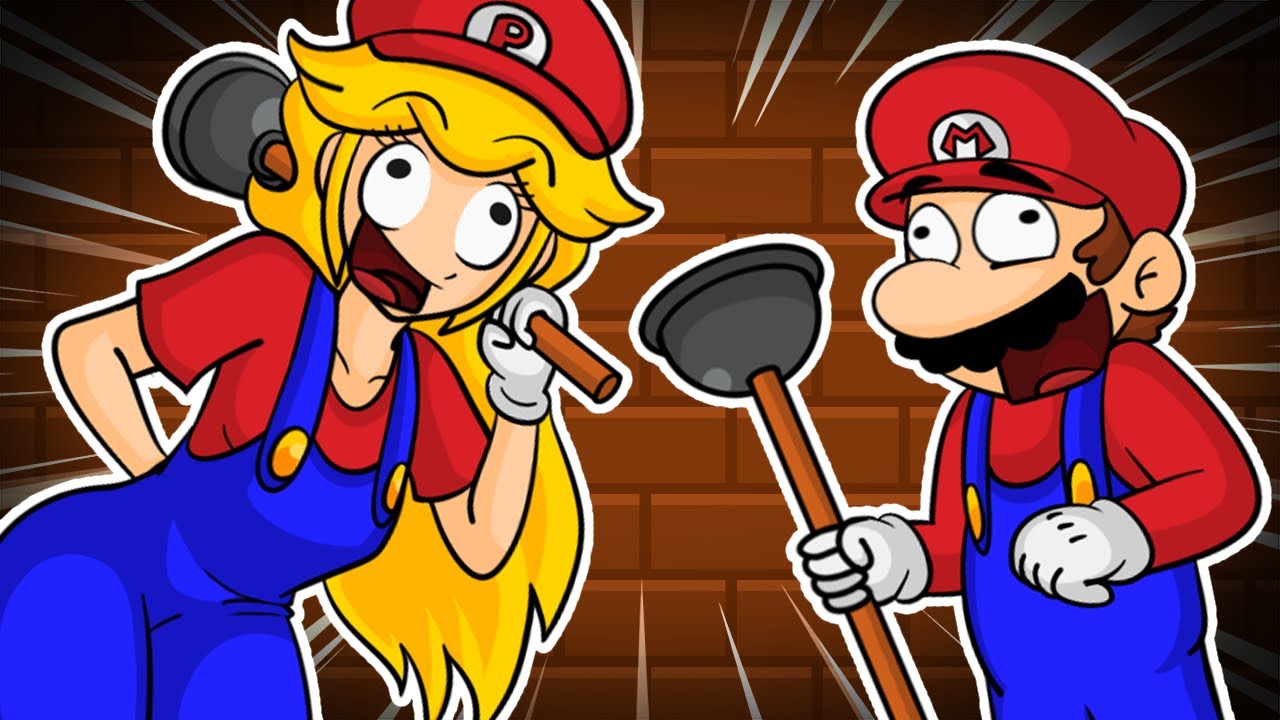 WHEN MARIO AND PEACH ARE PLUMBERS - YouTube