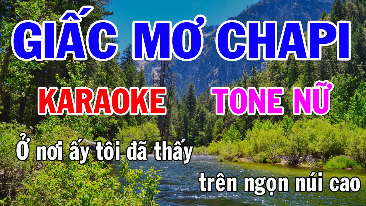 Giấc Mơ Chapi Karaoke Tone Nữ Nhạc Sống gia huy karaoke - YouTube