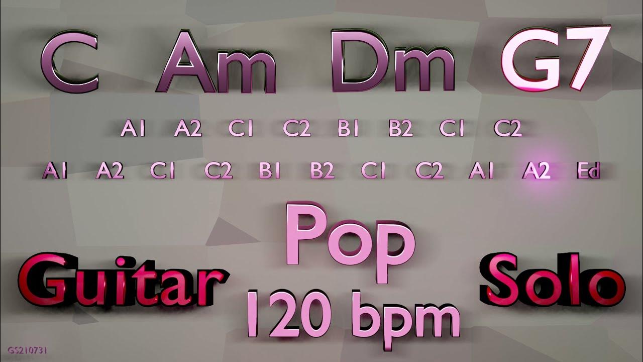 Guitar Solo in C Major - C Am Dm G7 - Pop - 120 bpm - YouTube
