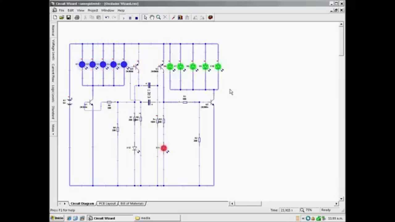 OSCILADOR CIRCUIT WIZARD - YouTube