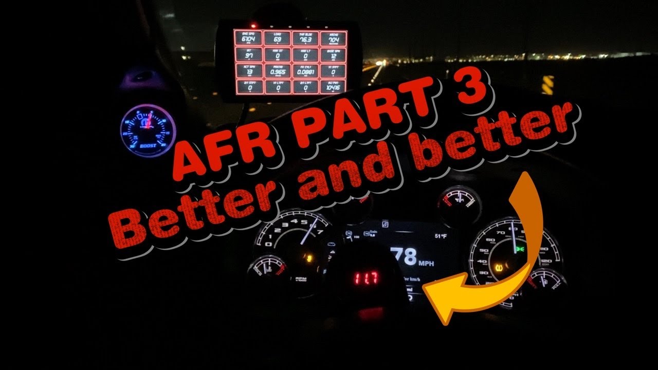AFR reading data log part 3 update - YouTube