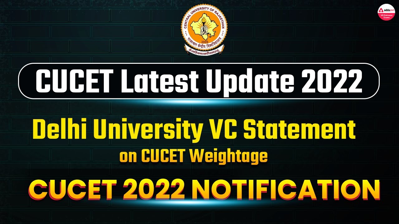 Cucet Latest Update 2022 Delhi University Vc Statement On Cucet