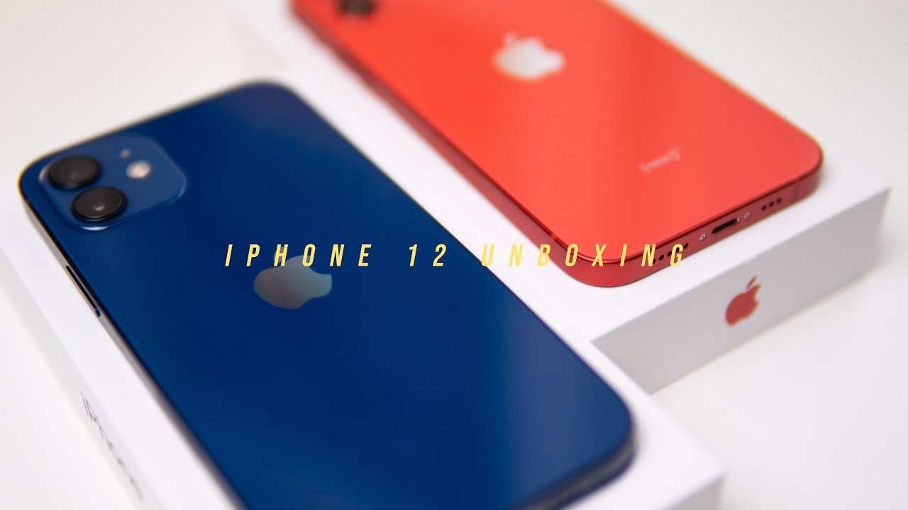 iPhone 12 Unboxing (Blue & Product Red) - YouTube