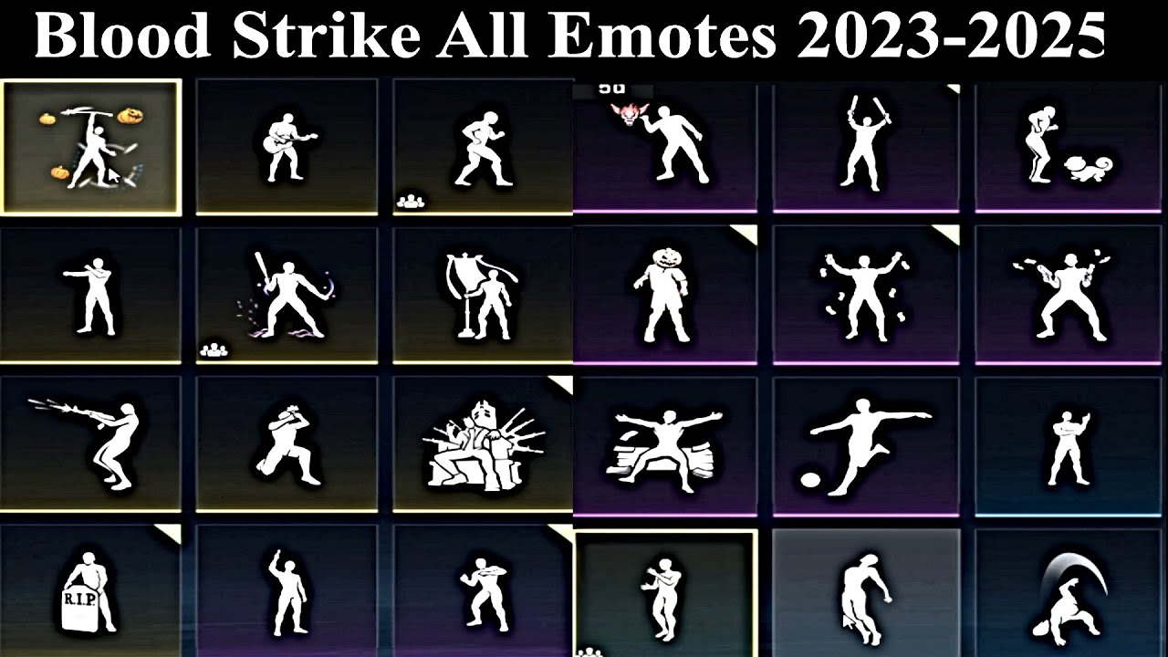Blood Strike All Emotes (2023-2025) | NEW & Rare Emotes Showcase ...