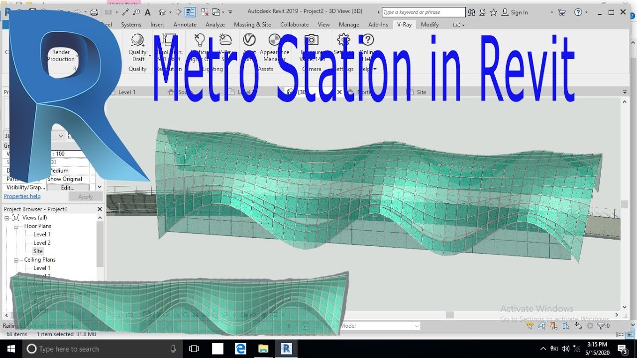 how to create metro station in revit - YouTube