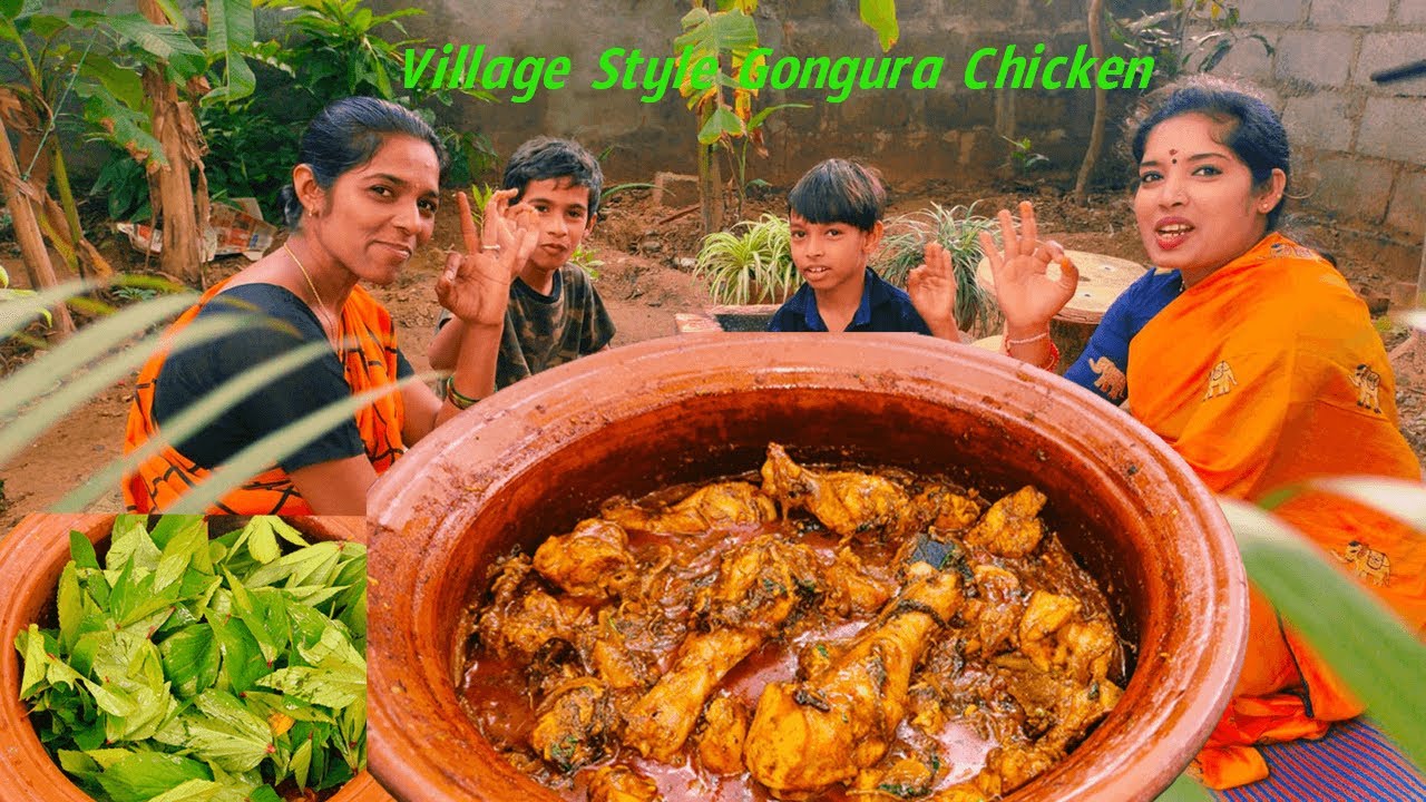 Sorrel Leaves Chicken | Gongura Chicken |Village Style Gongura Chicken ...