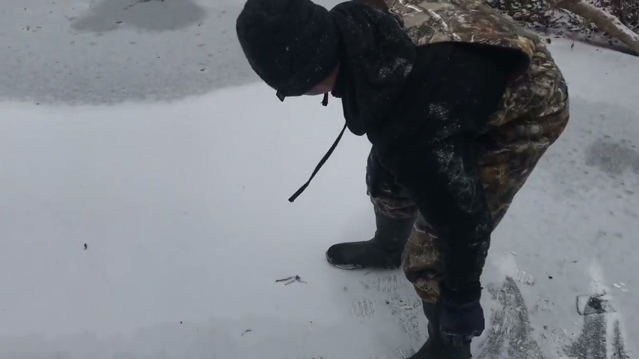 Guy Fails at Attempt to Run Over Frozen River as Ice on its Surface ...