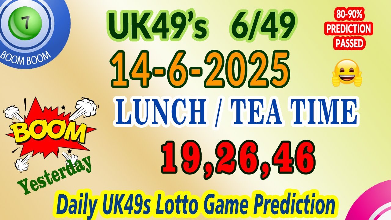uk49s lunchtime predictions for today I prediction tea time I lucky ...