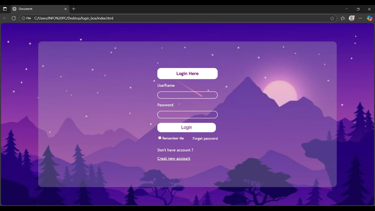 I Build My First Login Box by HTML & CSS | Good project for beginner ...