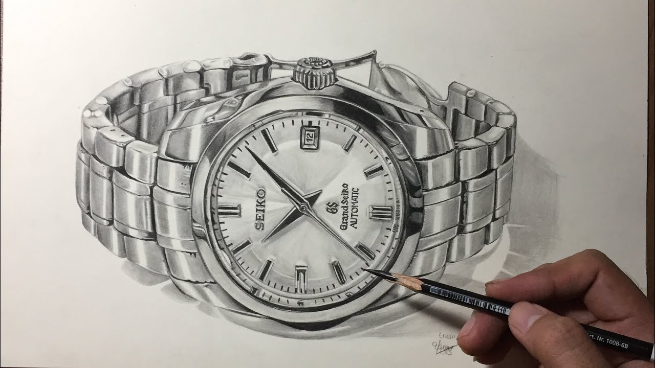 Drawing a Seiko Watch / Erwin Art1991 - YouTube