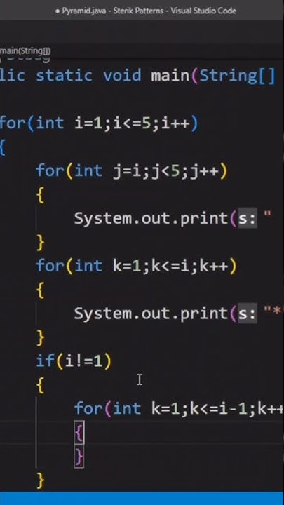 Coding Motivation⚡️-coding a pyramid pattern in Java.💥🔥‼️#shorts# ...