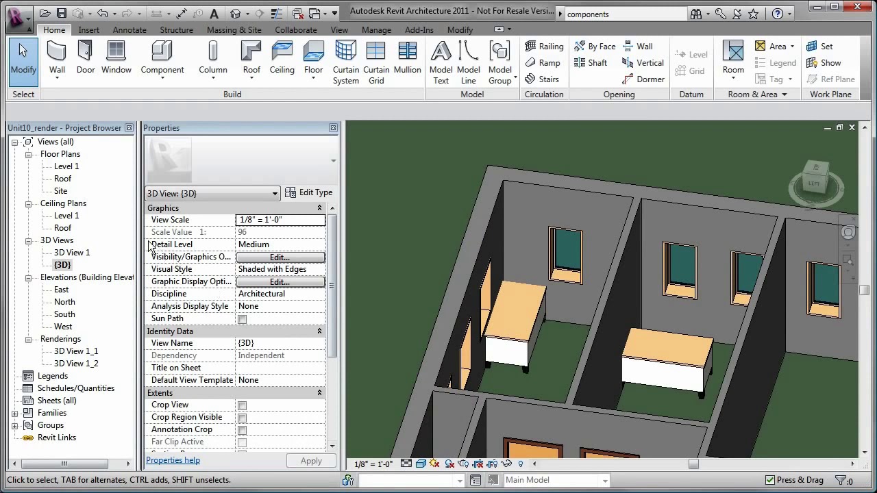 Auto Desk Revit Architecture Components - YouTube