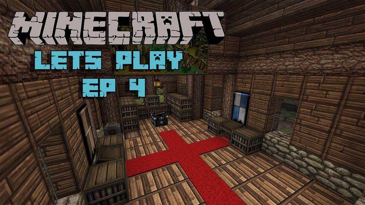 Enchanting Library || Minecraft Let's Play Episode 4 - YouTube