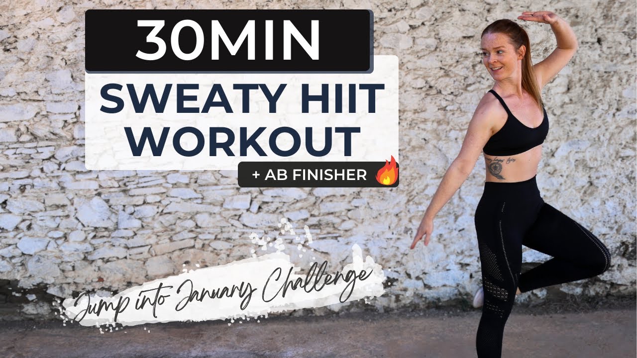 Day 10 - 30 MIN SWEATY HIIT WORKOUT + AB FINISHER | Fat Burn + Toning ...
