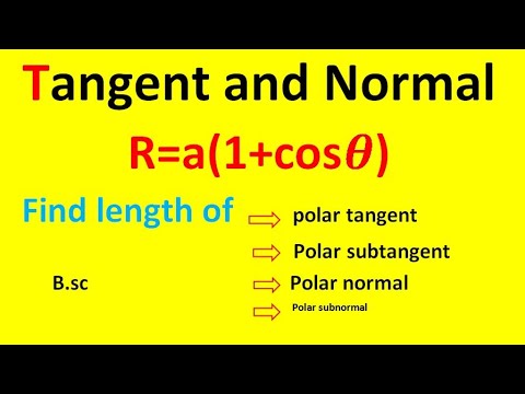 Tangent and Normal | find tangent ,subtangent,normal,subnormal | B.sc ...