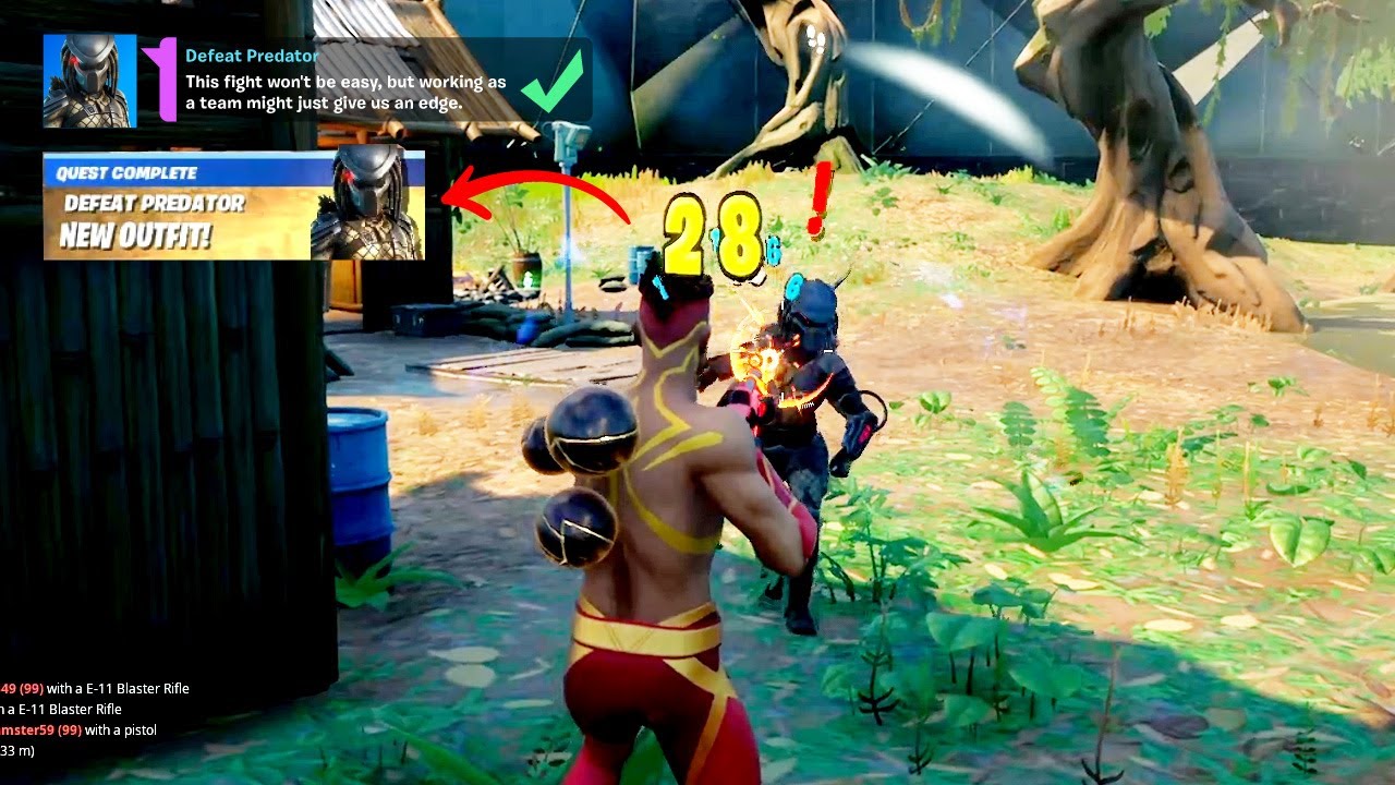 How to unlock FREE Predator Skin in Fortnite - Defeat Predator location ...