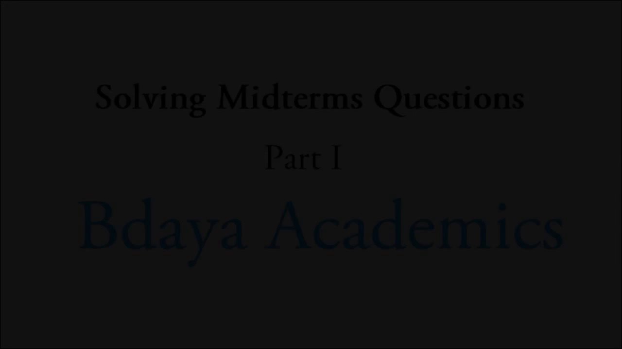 CSEN 202 Midterm problems Solving Part 1 - YouTube
