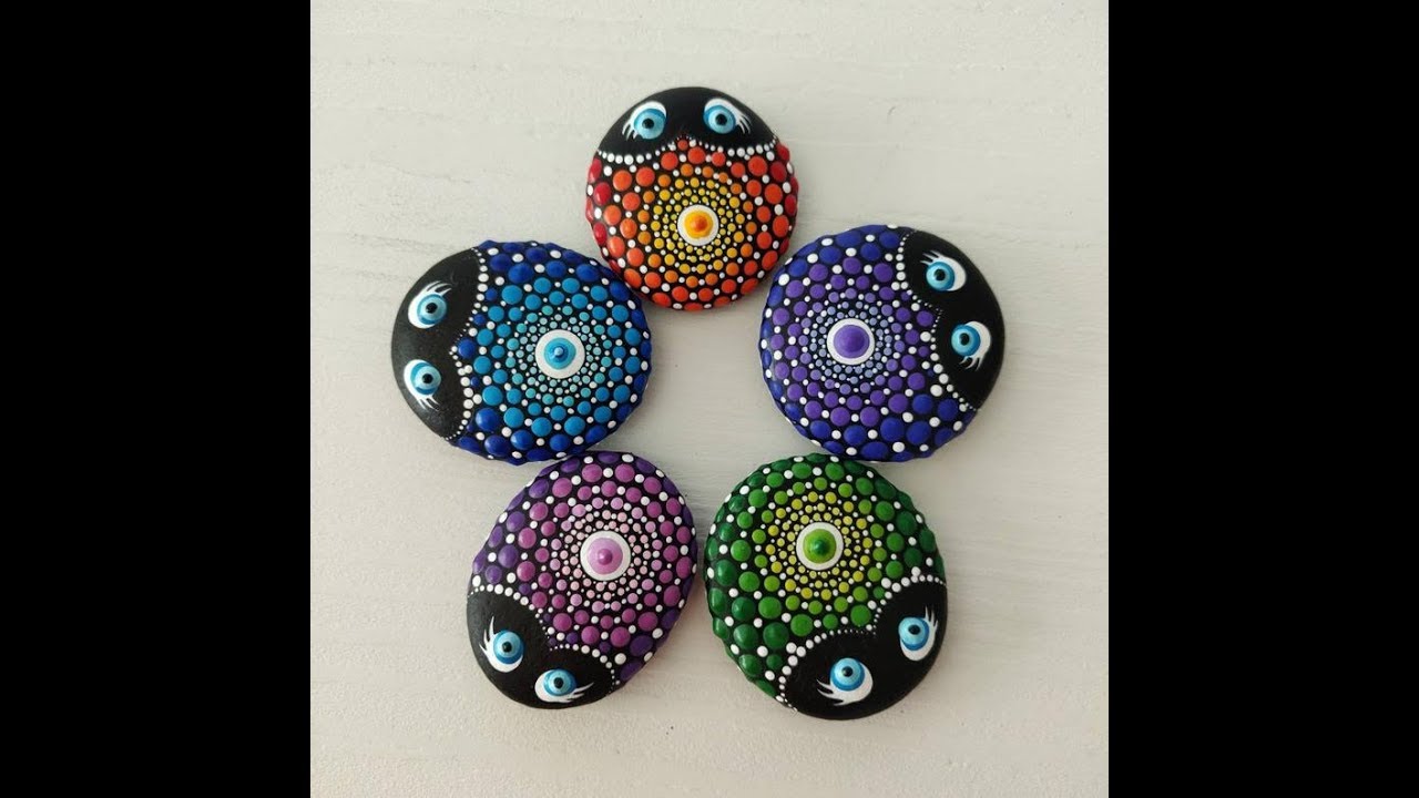 Painting ladybug mandalas, tutorial by Create and Cherish - YouTube