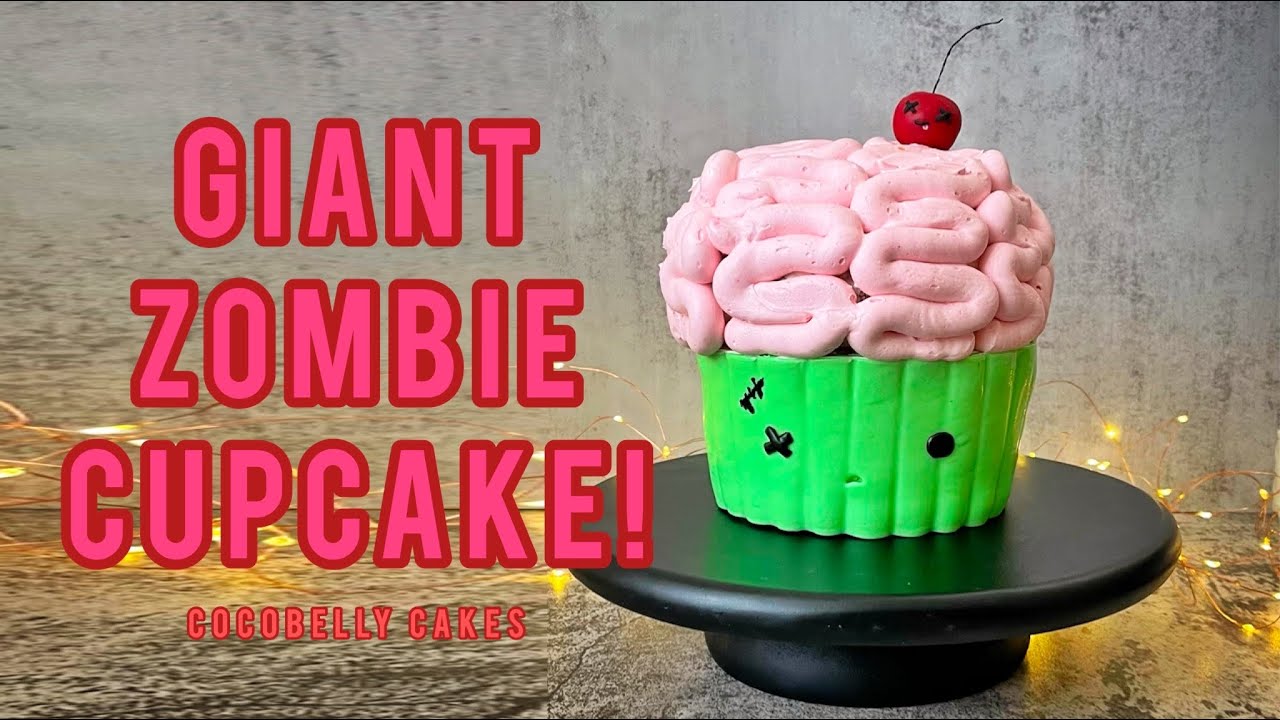 Cute Zombie Cupcake Tutorial | Halloween Cake - YouTube