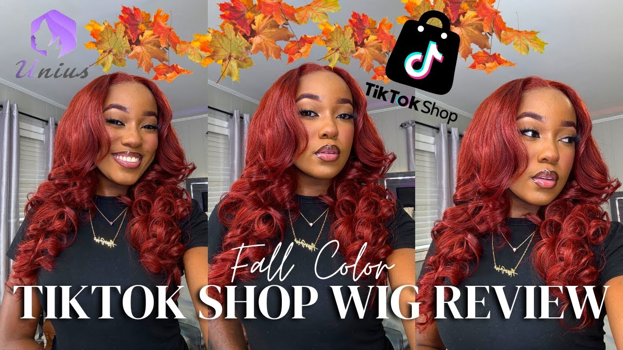 TIK TOK SHOP WIG REVIEW😱🛒 | PERFECT REDDISH BROWN FALL COLOR WIG😍🍁🍂 ...