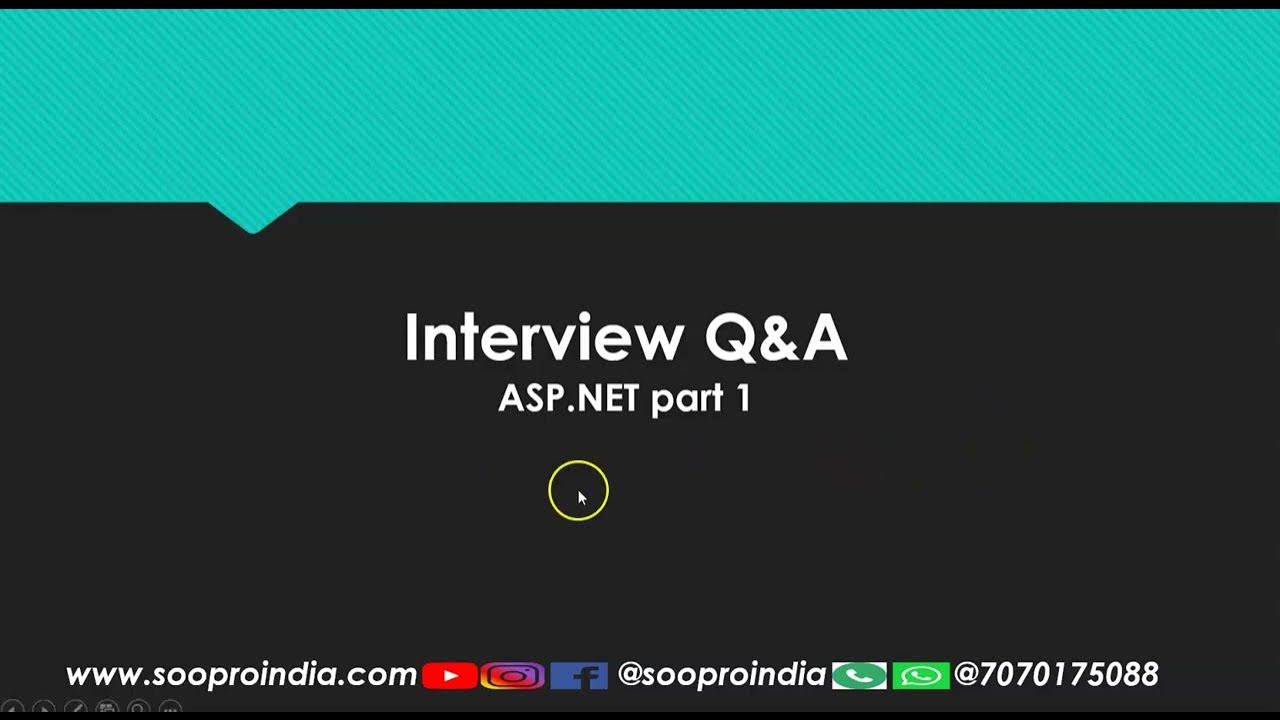 Interview Q&A ASP NET part 1 - YouTube