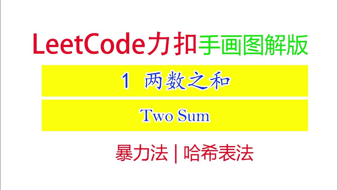Leetcode 1. Two Sum - YouTube