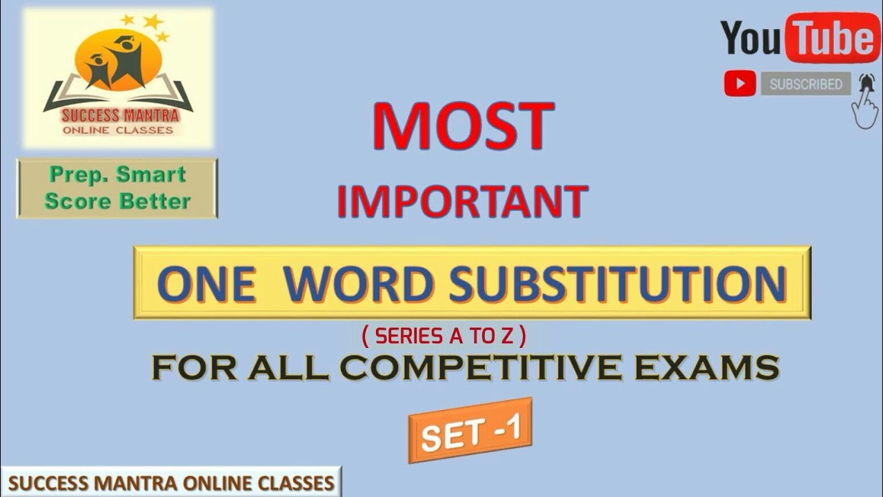 ONE WORD SUBSTITUTION STARTING WITH A YouTube one-word-substitution-starting-with-a-youtube