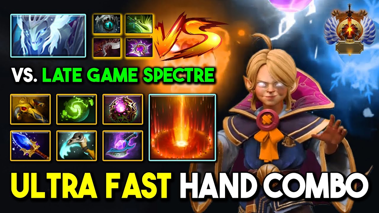 ULTRA FAST HAND COMBO MID Invoker With Max Slotted Item Build Vs. Late Game Raid Boss Spectre ...