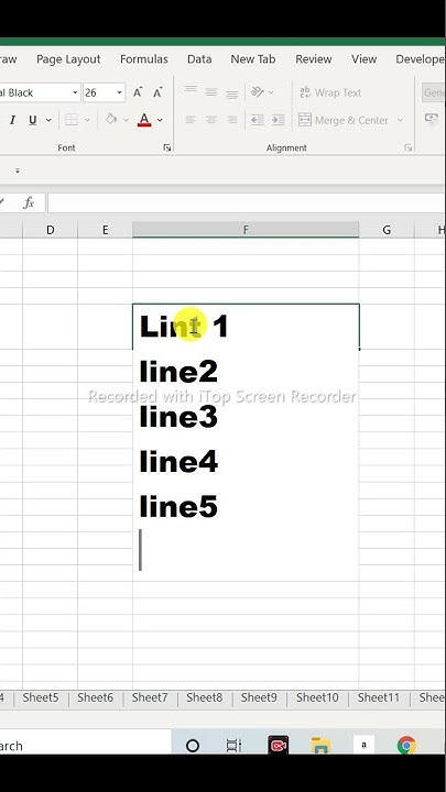 how to use multiple line in excel sheet - YouTube