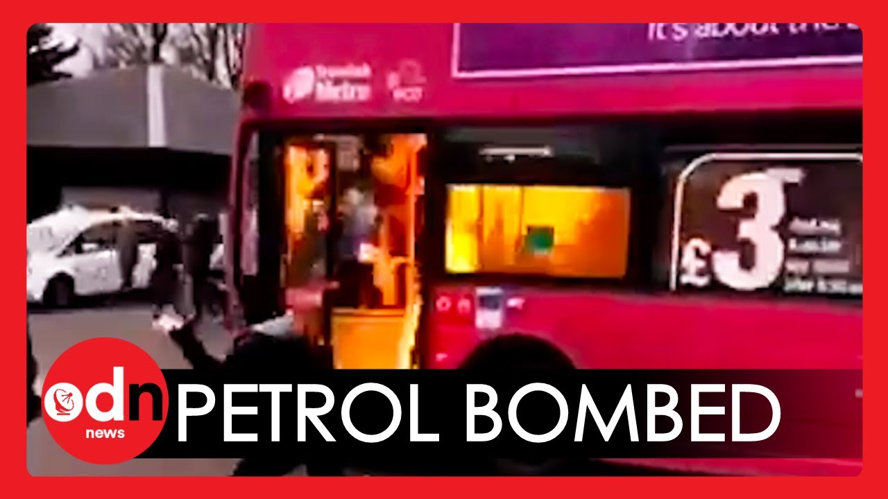 Belfast Bus Set On FIRE with Petrol Bomb as Tensions Rise in Northern ...