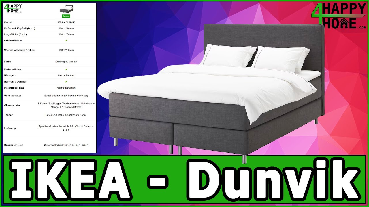 IKEA - Dunvik | Gutes Boxspringbett | Produktvorstellung - YouTube