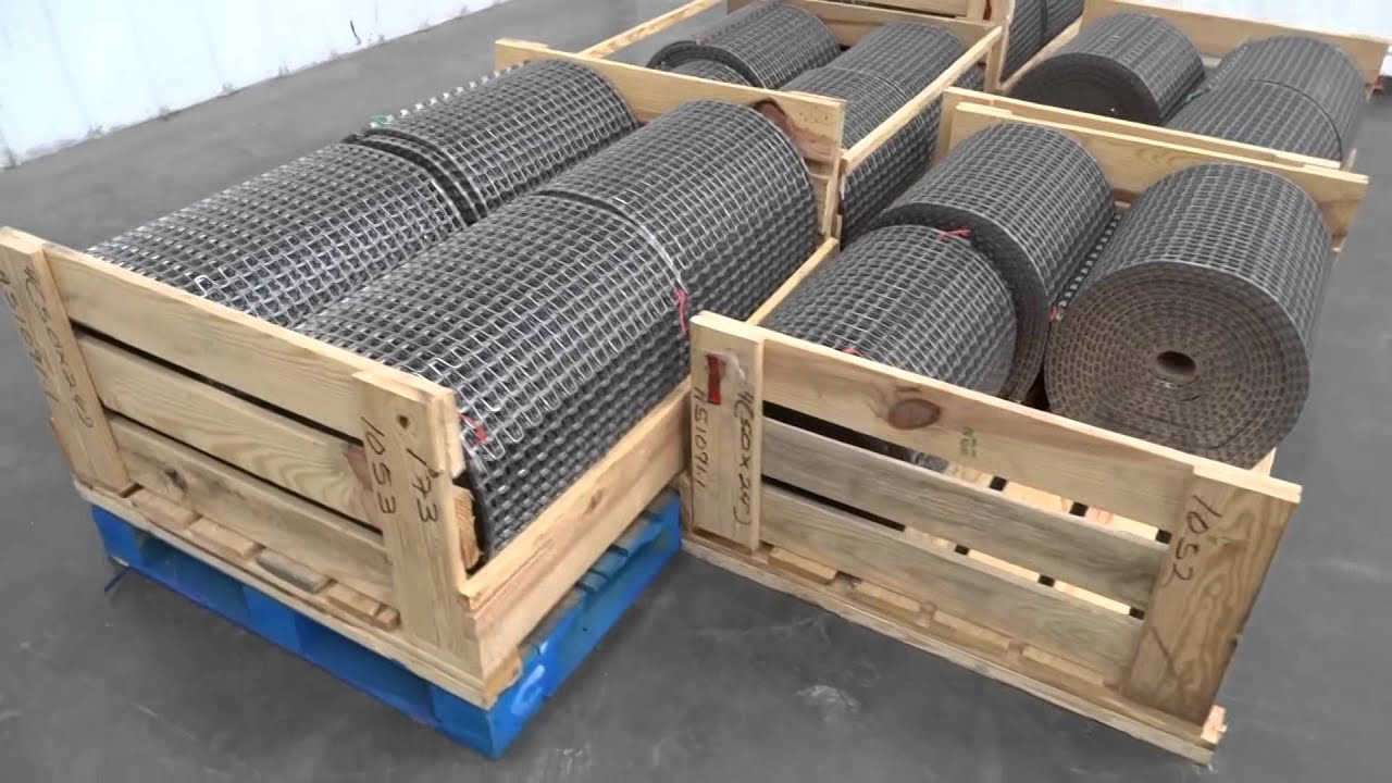 Cambridge Stainless Mesh Conveyor Belting 900 Ft - YouTube