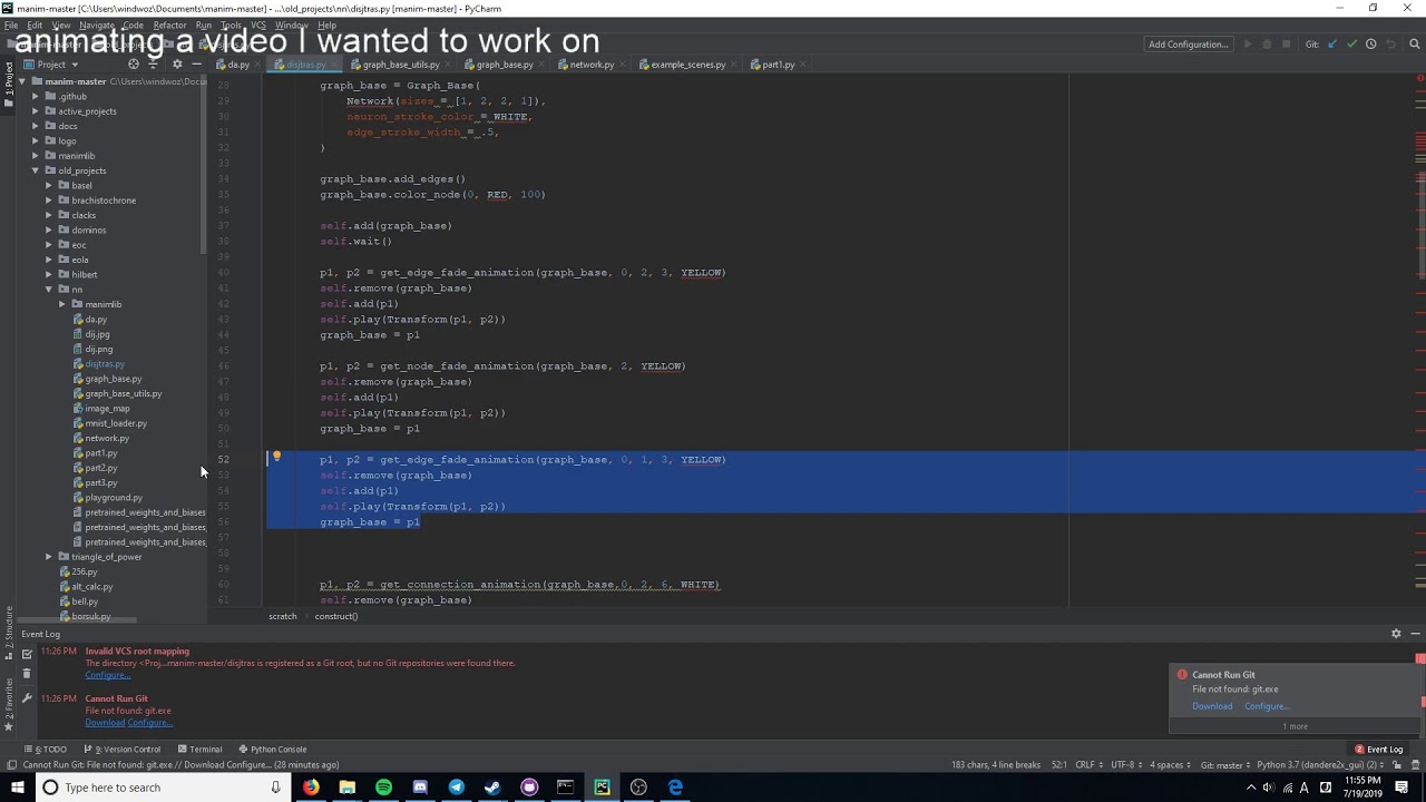 Animation / Programming Live Stream [Graph Theory] - YouTube