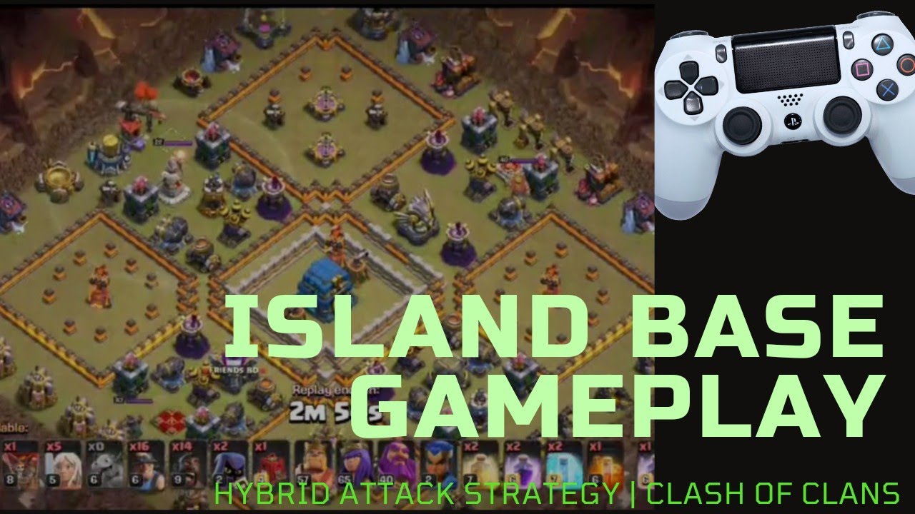 TH12 Gameplay | Island base easy 3 star | Hybrid attack strategy 🔥⚔️ ...