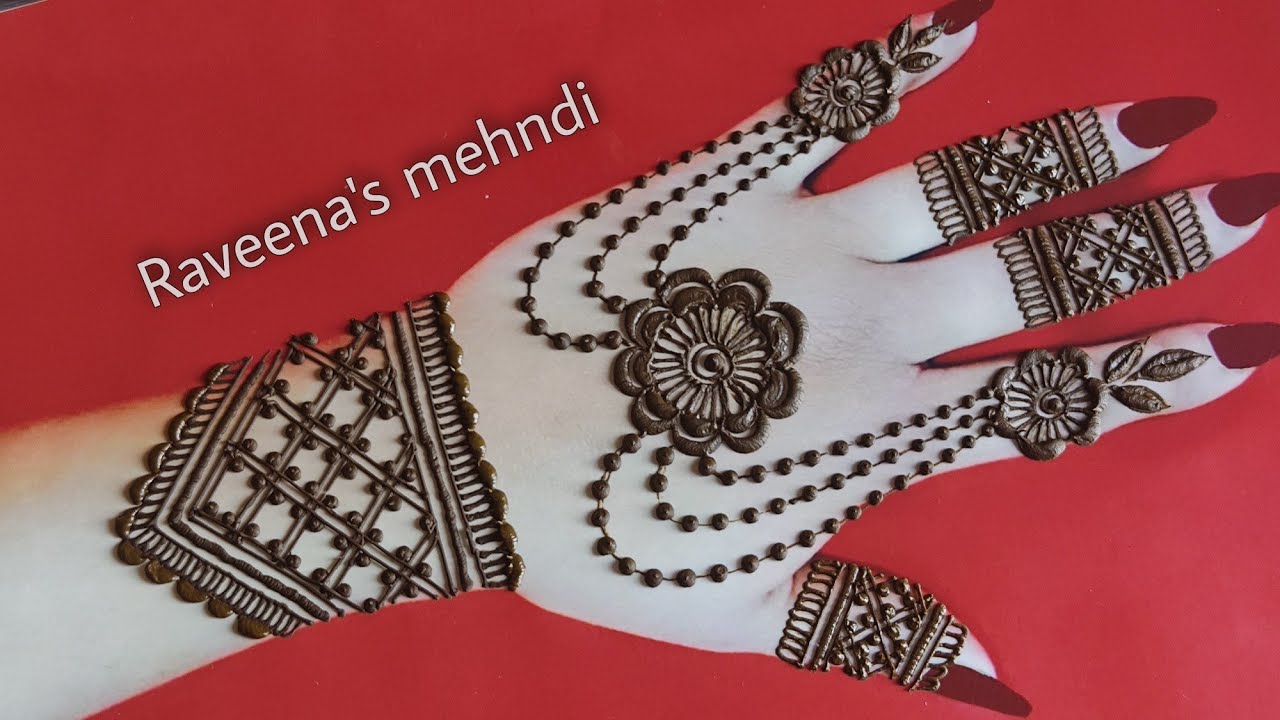 Simple/easy Ganesh chaturthi mehandi design||most attractive flower ...