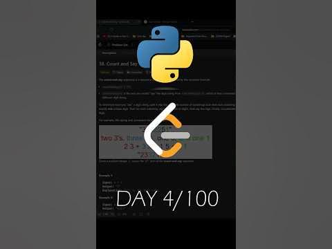 Day 4/100 of Leetcoding every day | Leetcode 38 #python #leetcode #programming #coding #shorts ...