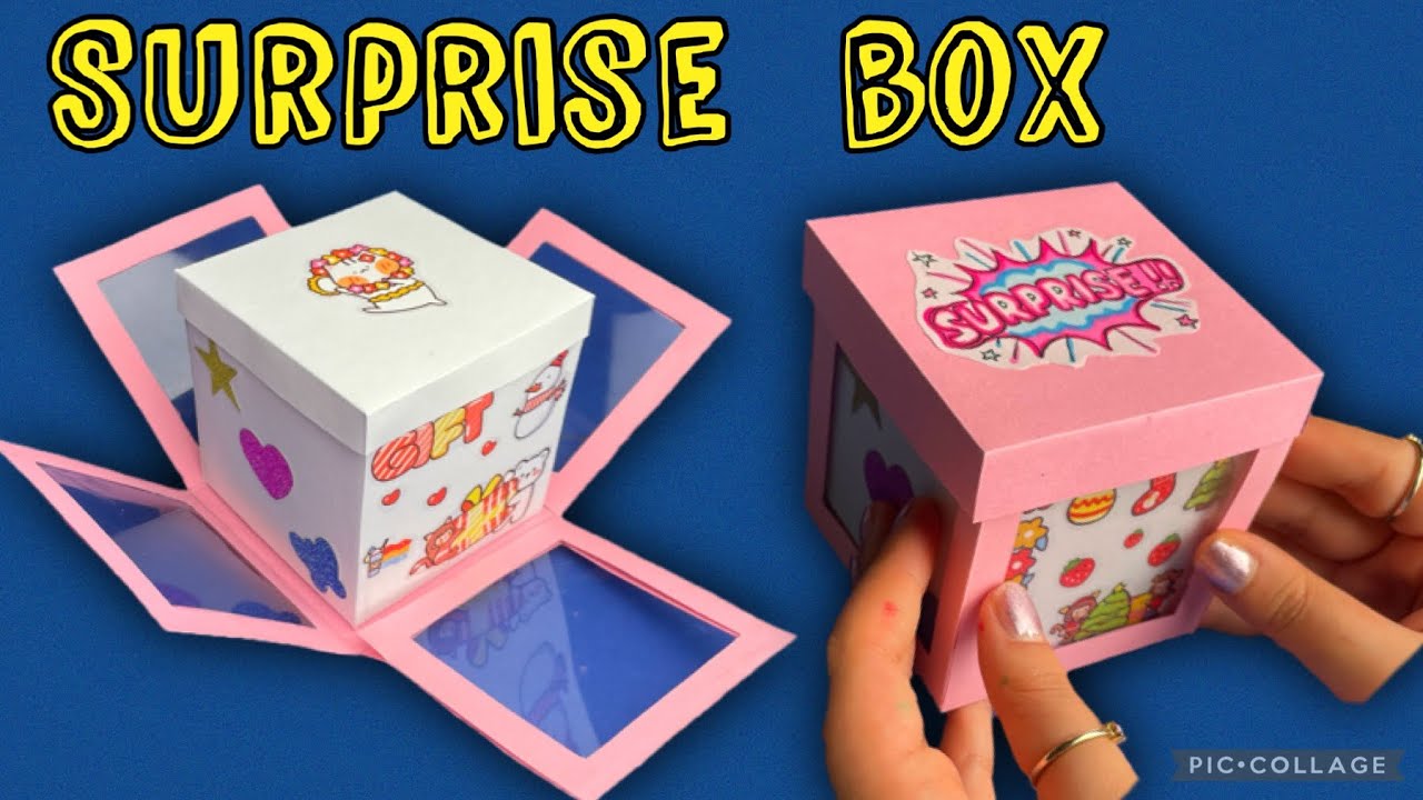 DIY Surprise Box//Easy to Make Explosion Box Gift Paper Craft 🎁🎁جعبة ...