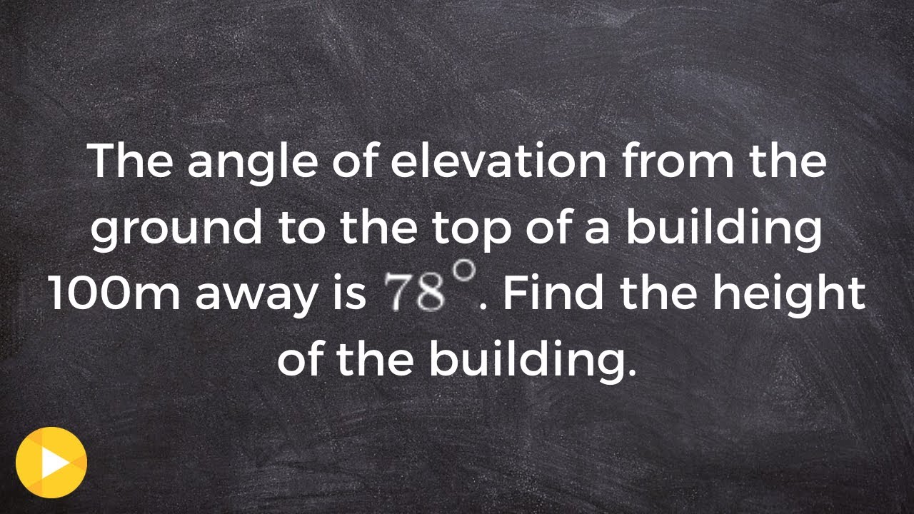 Find the height of the building | Trigonometric Word Problem - YouTube