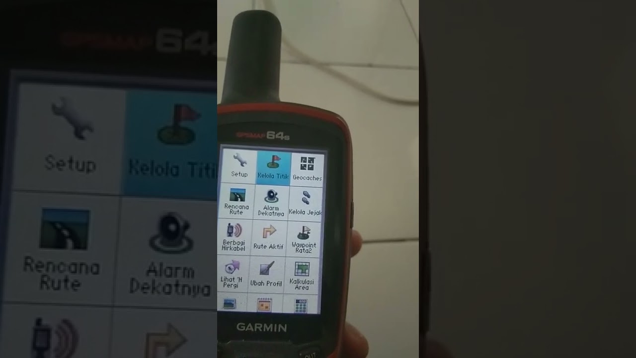 Cara menggunakan GPS garmin 64s dan membuat kotak data dilayar dan ...