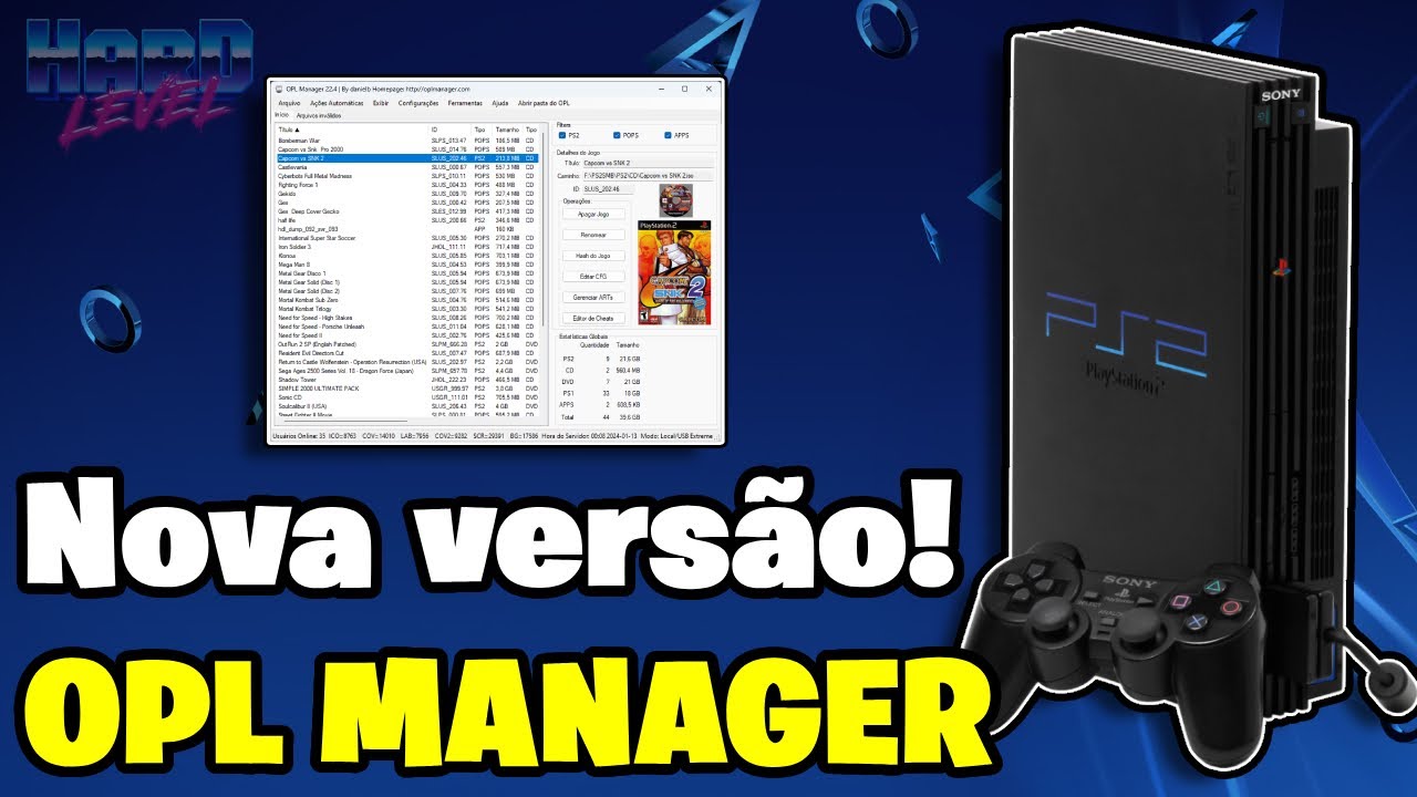 OPL Manager nova versão 22.4! Maior suporte a jogos de PS1 do POPS na ...