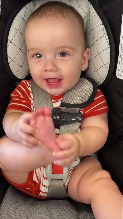 7 month old baby boy stretching - YouTube
