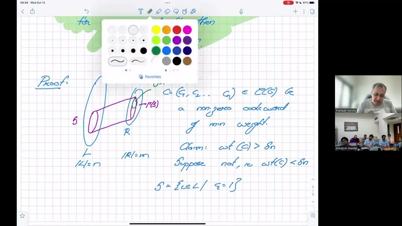 [CSS.318.1] Coding Theory Lecture 13: Expander Codes - YouTube
