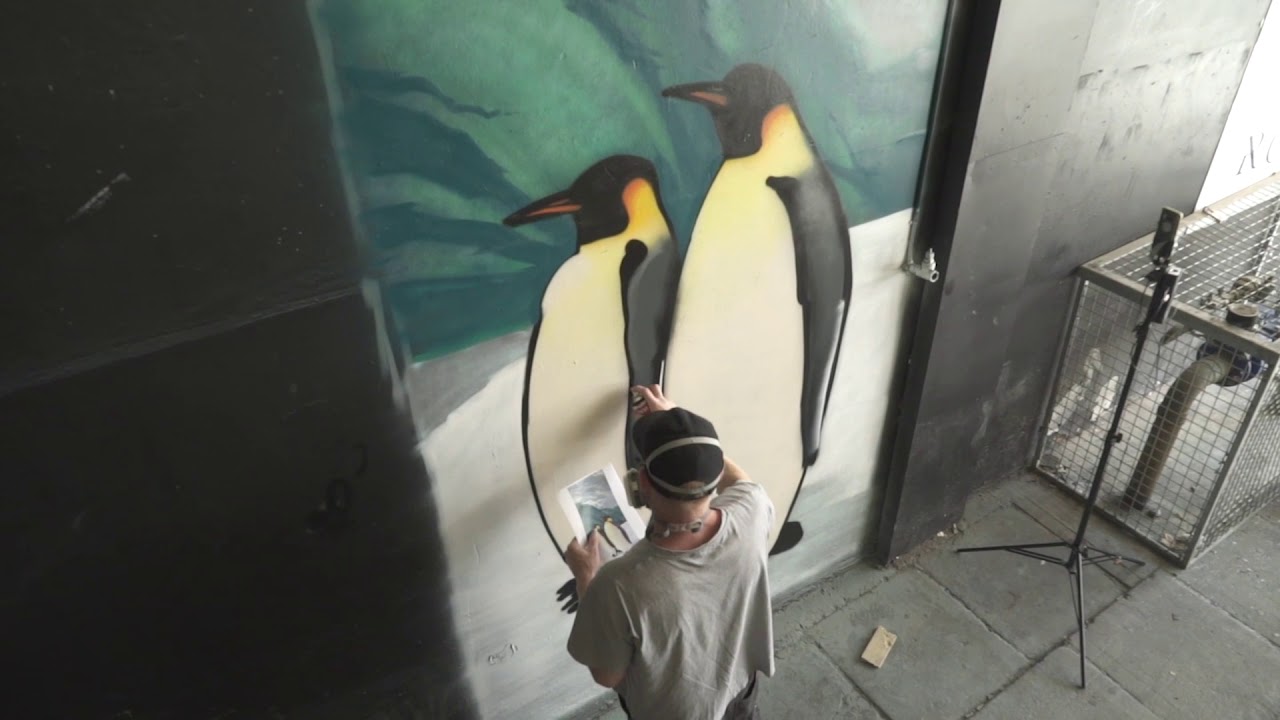 Day Two — Antarctic Mural in Hobart for CCAMLR - YouTube