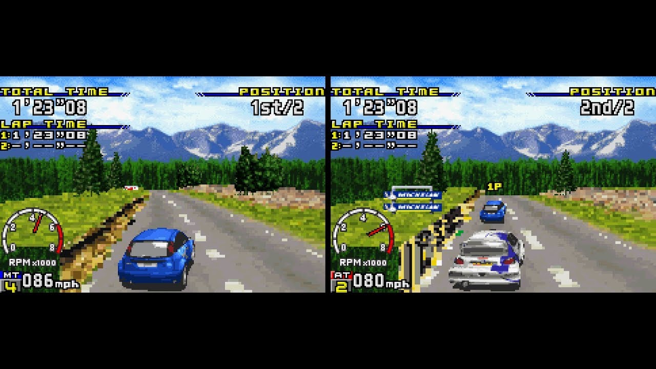 Sega Rally Championship Game Boy Advance 2 player - YouTube