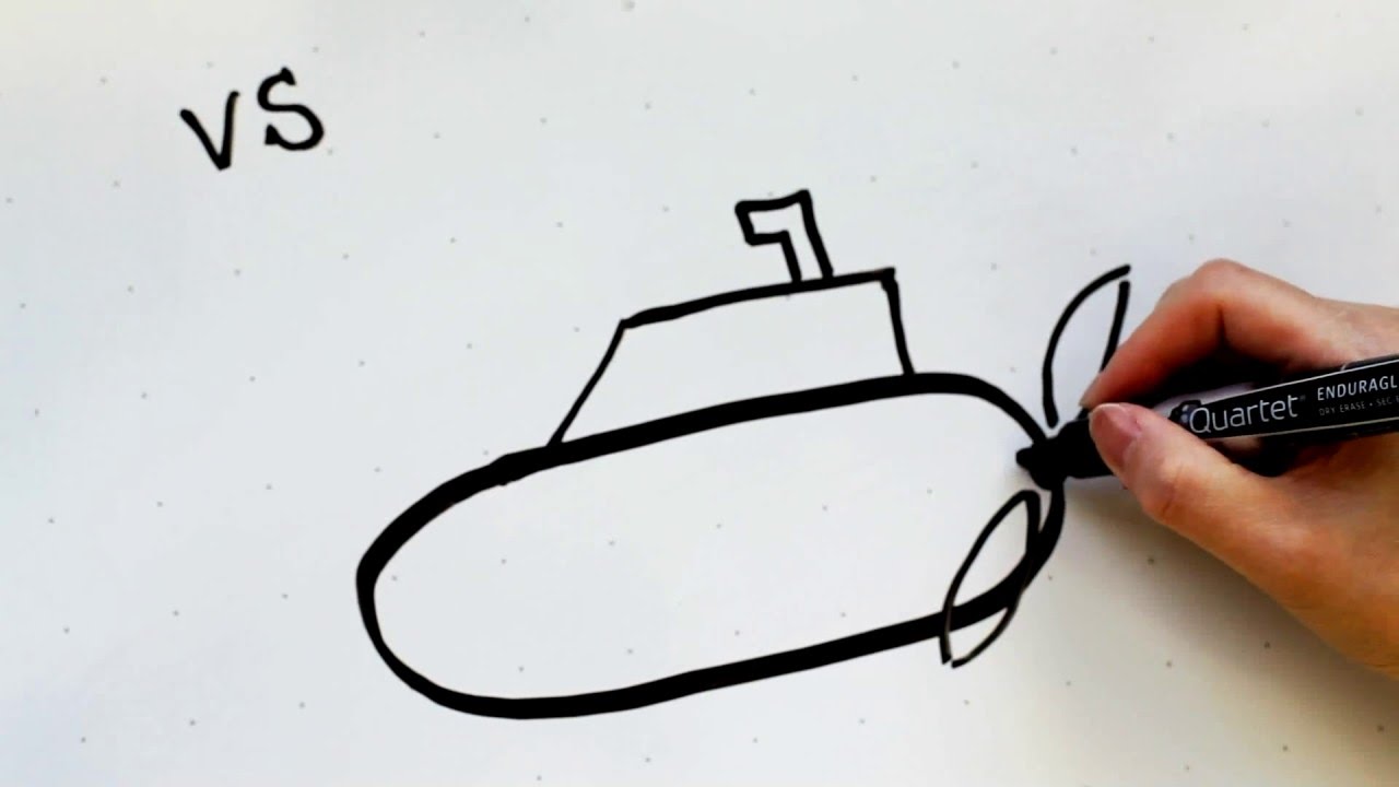 6: Kids' Tutorial - How to Draw a Submarine in 2 Minutes - Simple, Easy ...