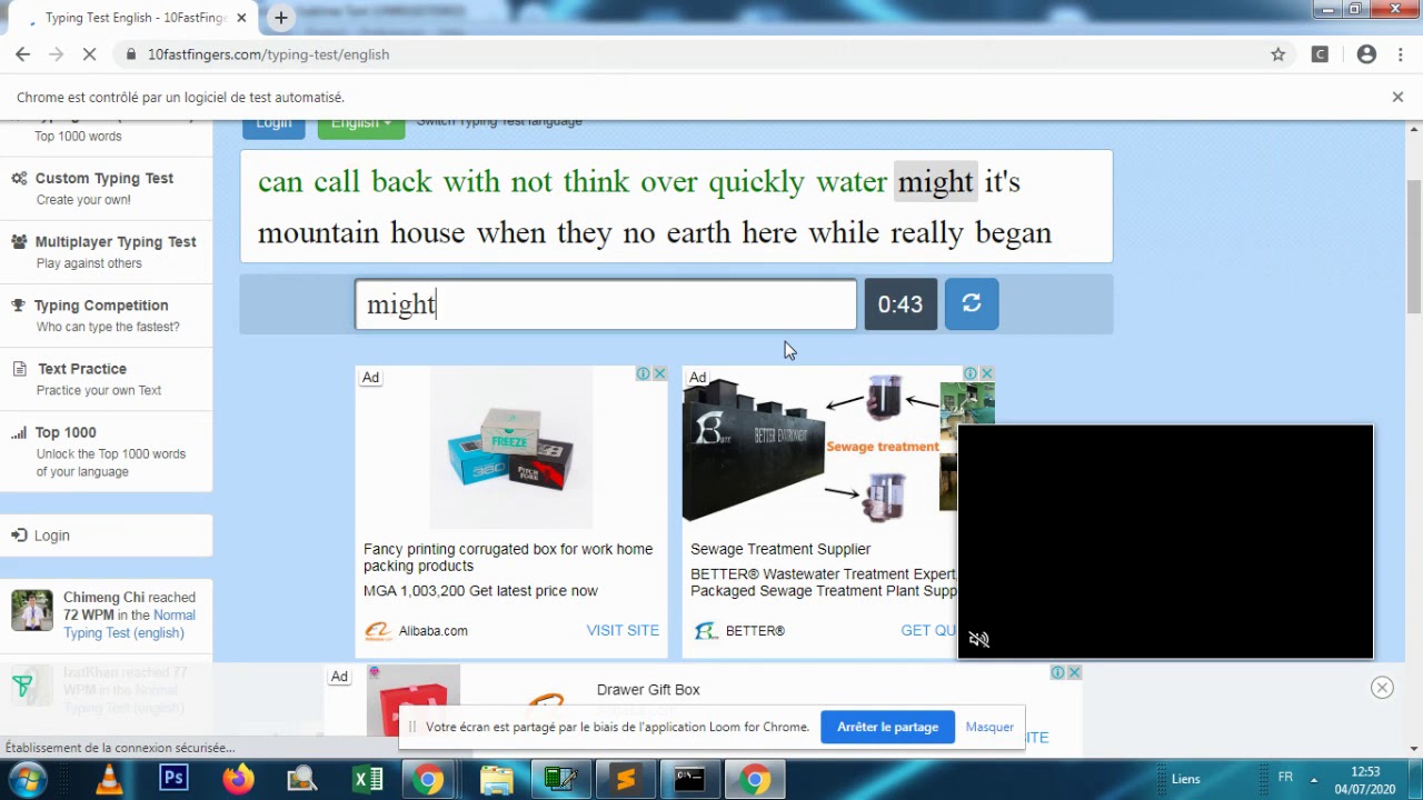 Typing Bot Python Selenium Youtube