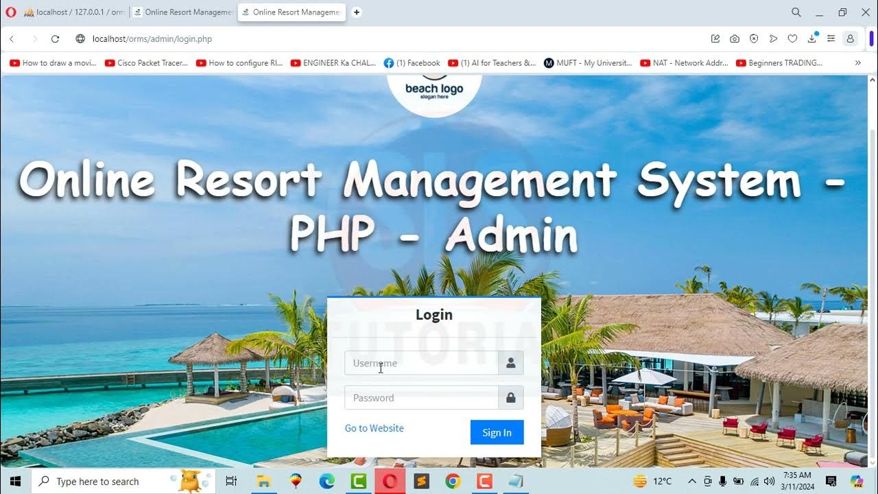 Online Resort Management System in PHP MySQL Download Free Source Code - YouTube