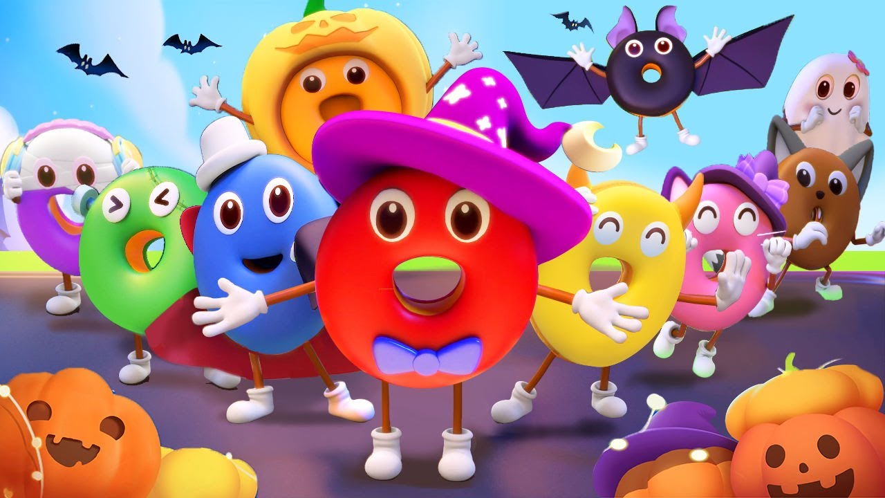 Ten Halloween Donuts | Learn Numbers with Donuts | Nursery Rhymes ...