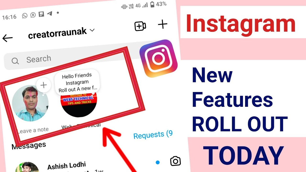Instagram Note Features | Instagram New Update | Instagram Note New ...